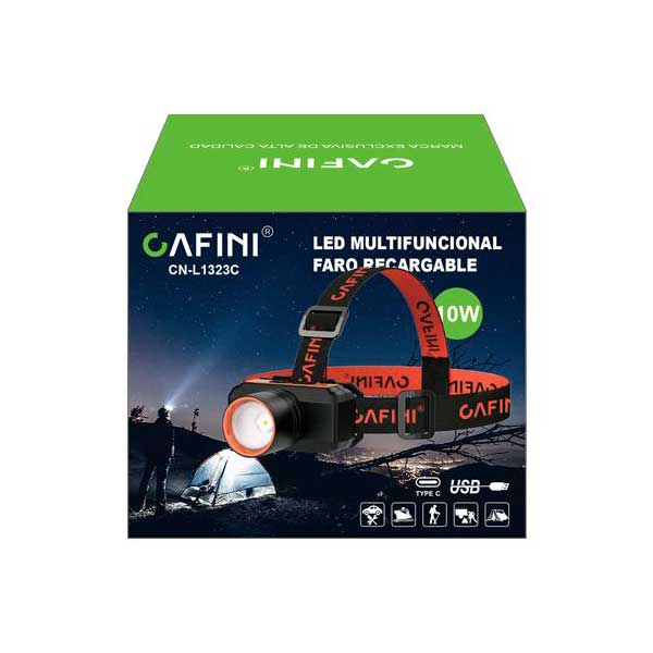 LINTERNA FRONTAL 10W RECARGABLE L1323C CAFINI - Blinder Perú